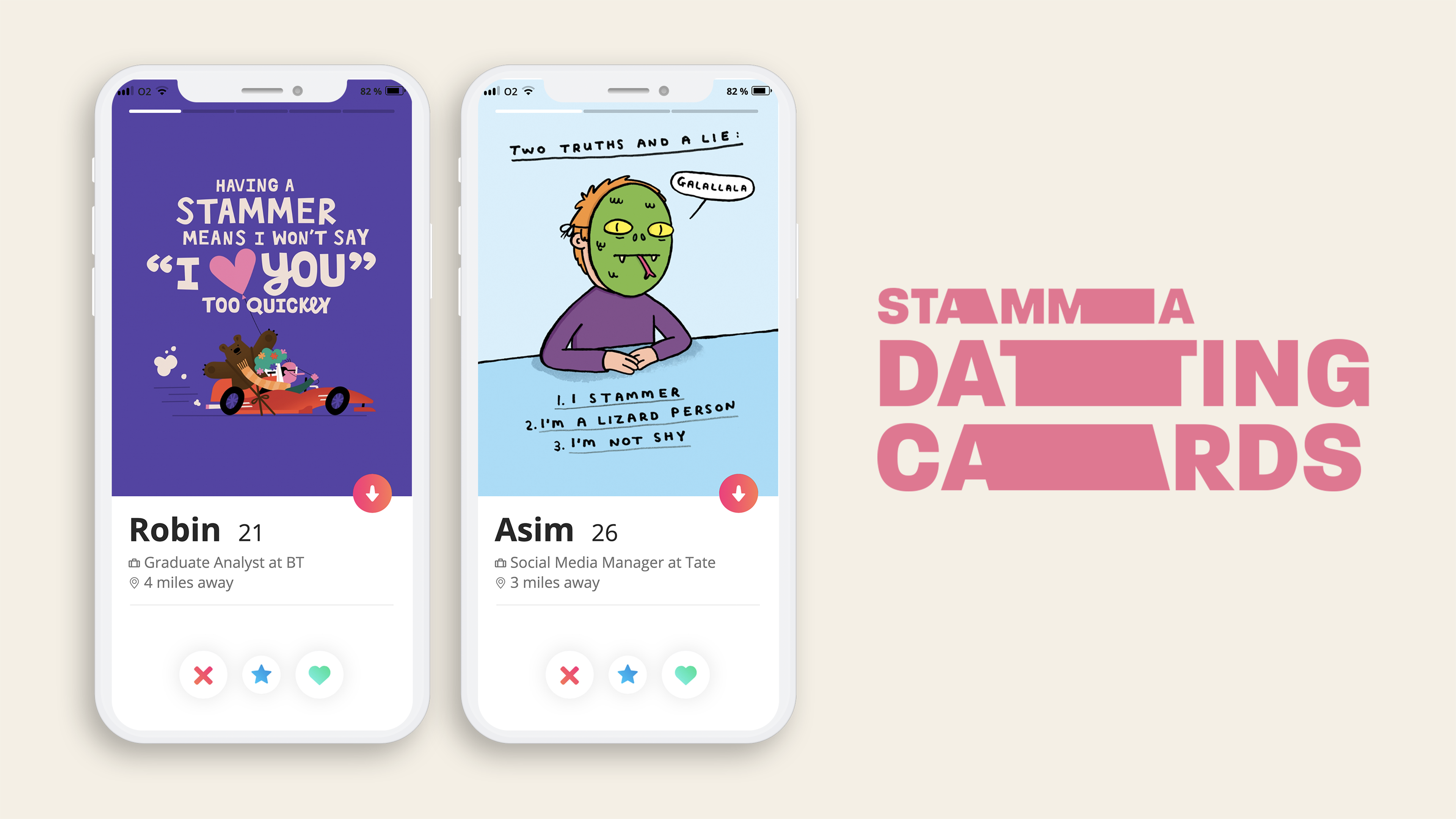 Download our dating app cards | STAMMA